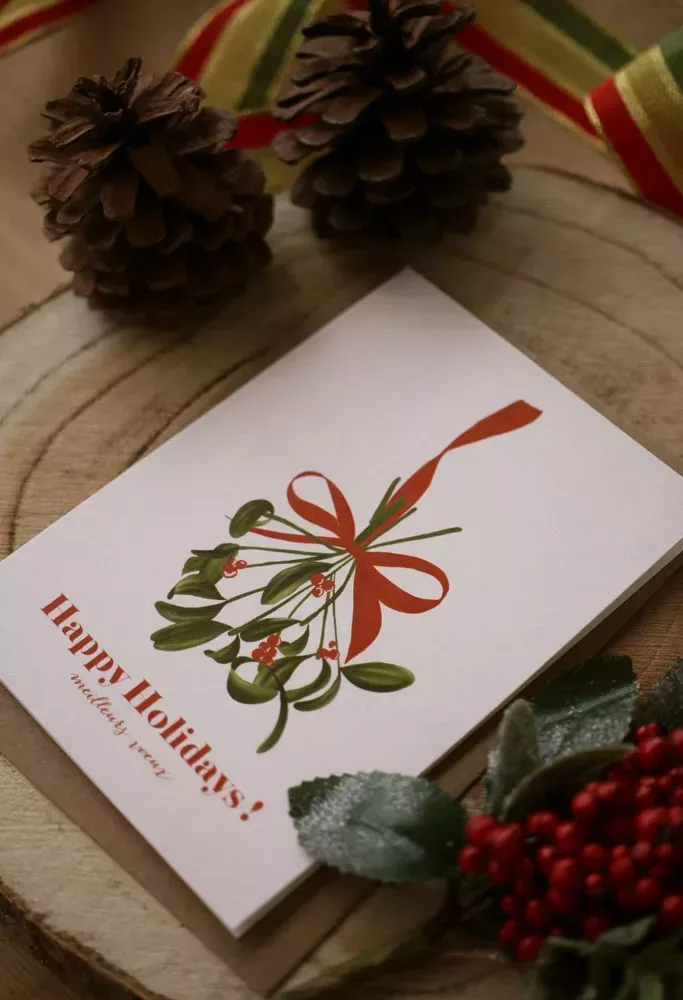 Carte de Voeux Bouquet de Gui - Maison Célestine